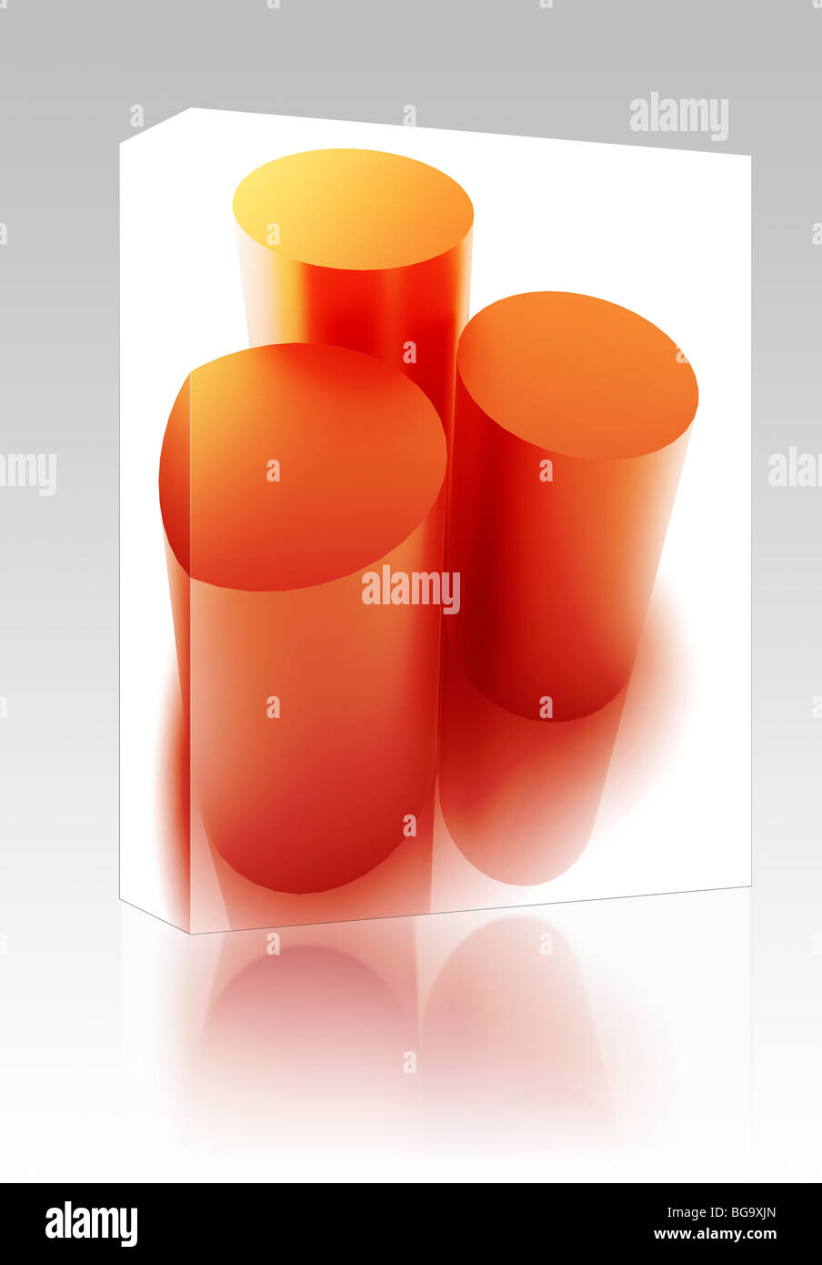 Software package box Database storage technology abstract illustration ...