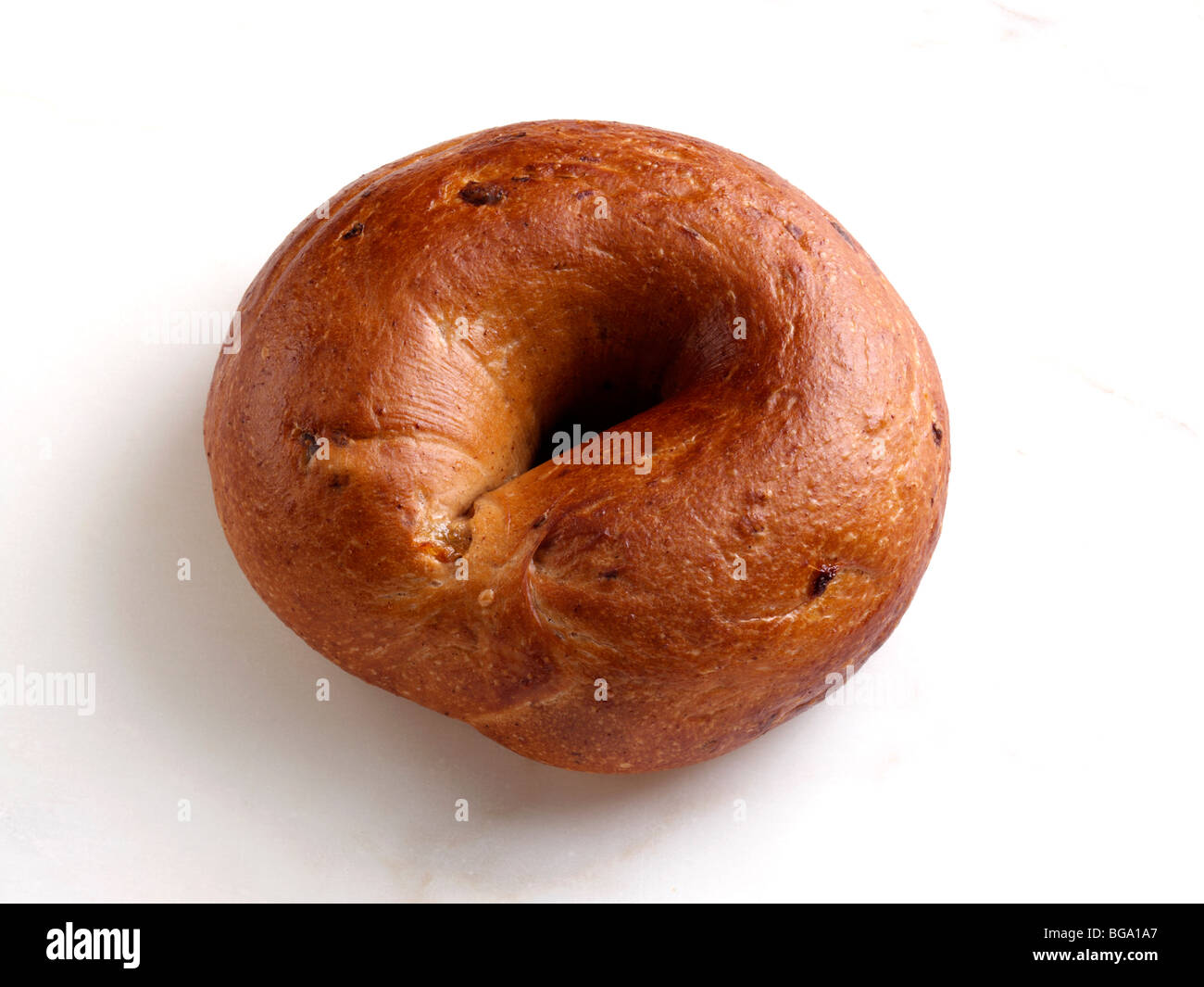 A bagel on a white background Stock Photo - Alamy