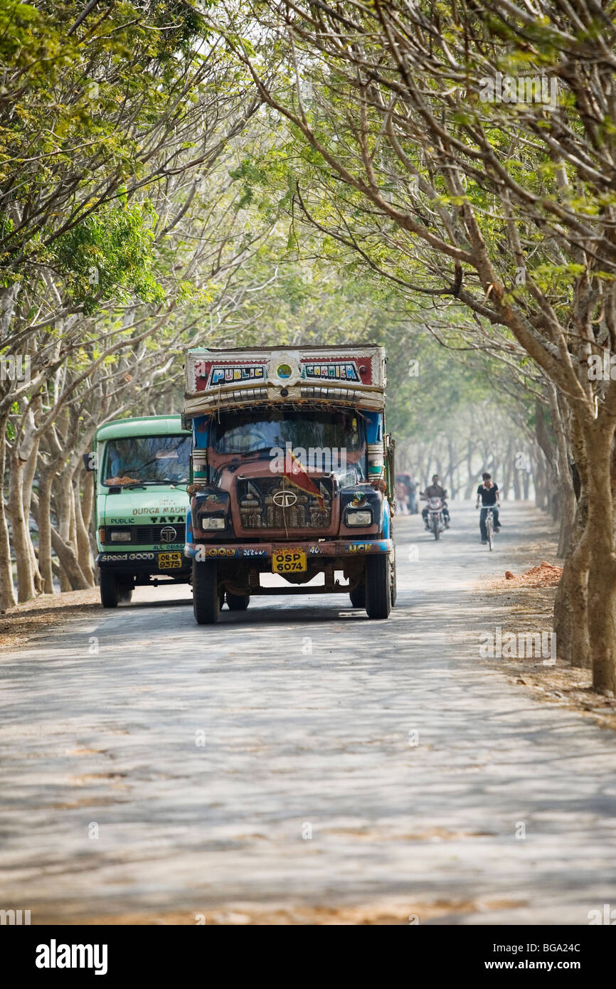 Traffic on a rural road in Orissa state, india Stock Photo - Alamy