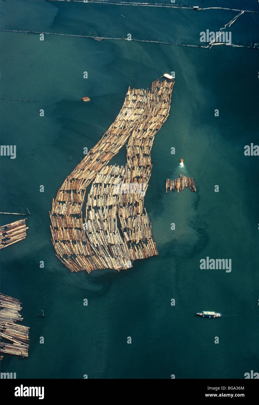 Logging raft hi-res stock photography and images - Alamy