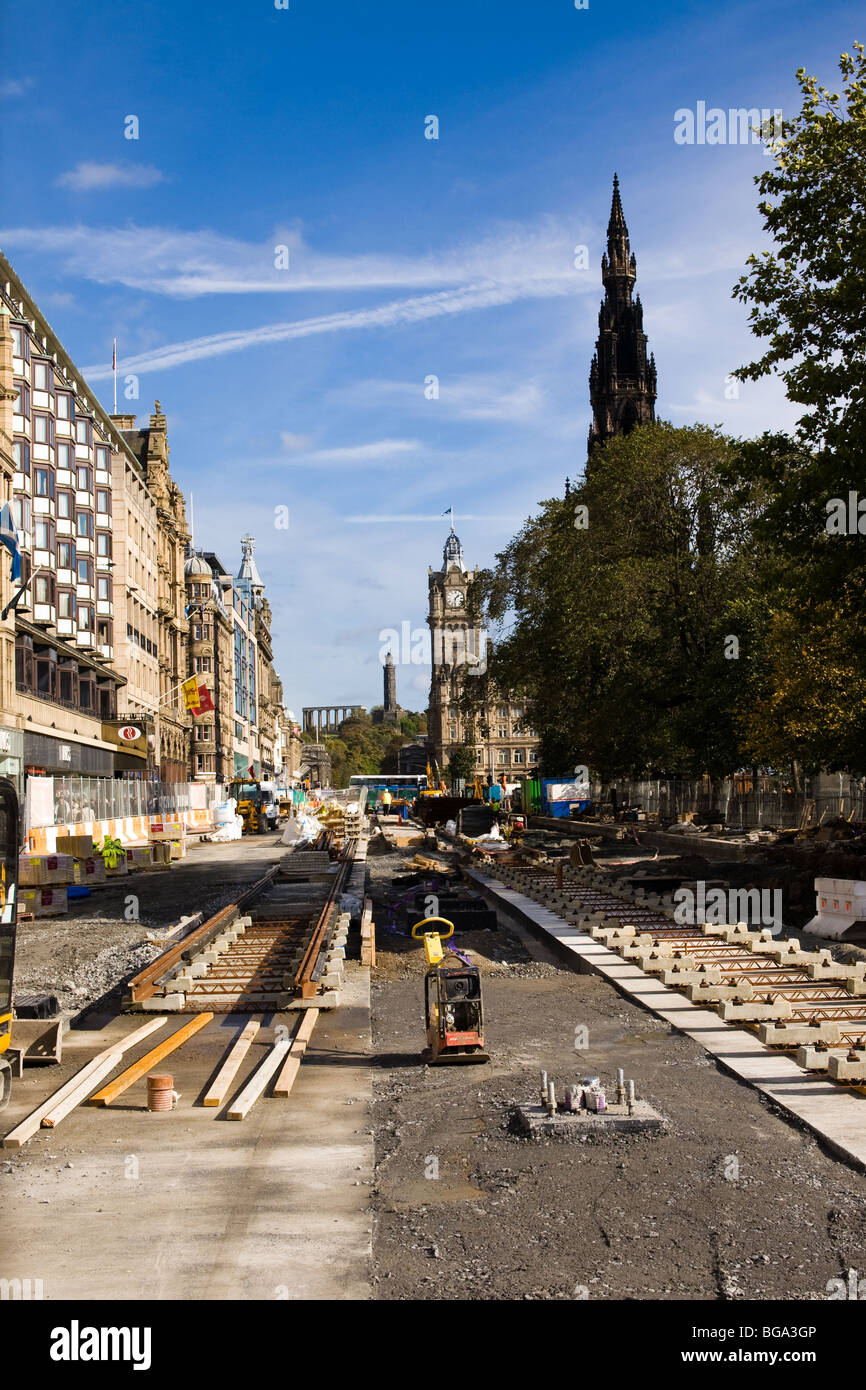 Edinburgh tram construction hi-res stock photography and images - Alamy