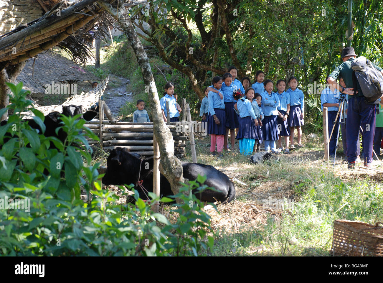 Nepal school uniform hi-res stock photography and images - Alamy
