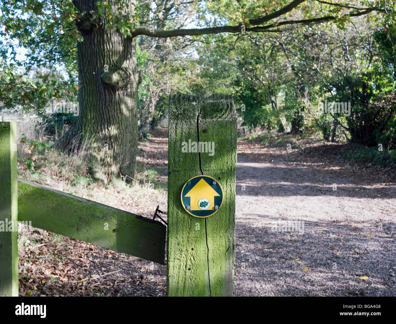 A gate on a footpath Stock Photo - Alamy