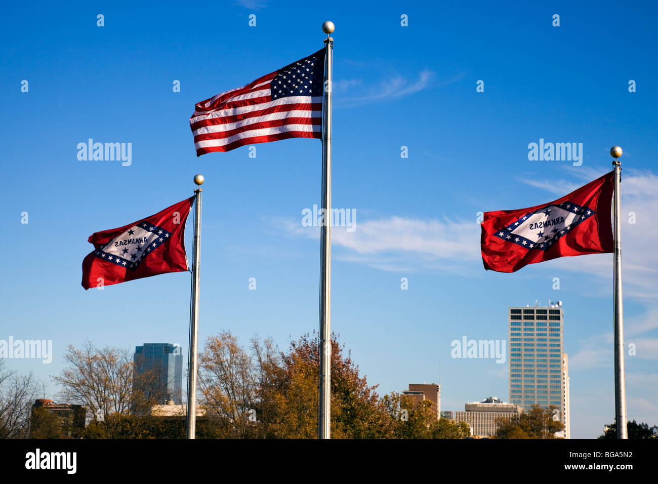 Flags in front of State Capitol in Stock Photo - Alamy