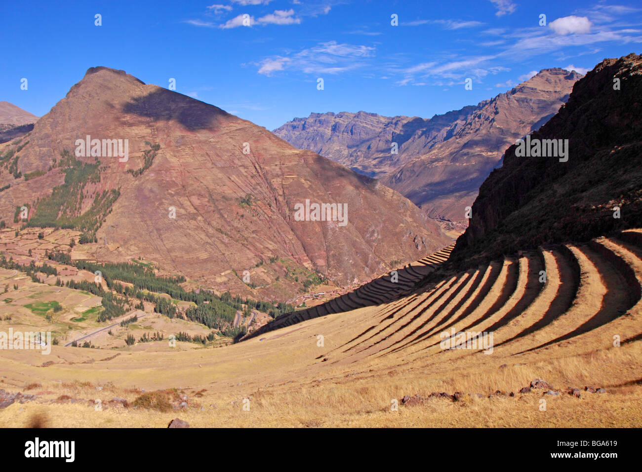 Inca Terraces near Pisac, Peru, Andes, South America Stock Photo - Alamy