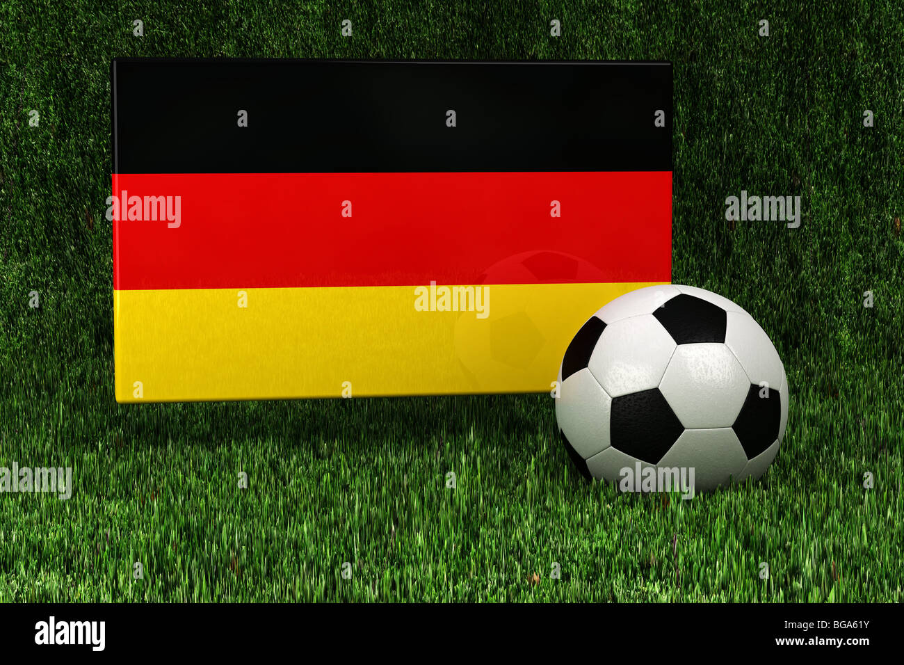 Flag of Germany with soccer ball Stock Photo - Alamy