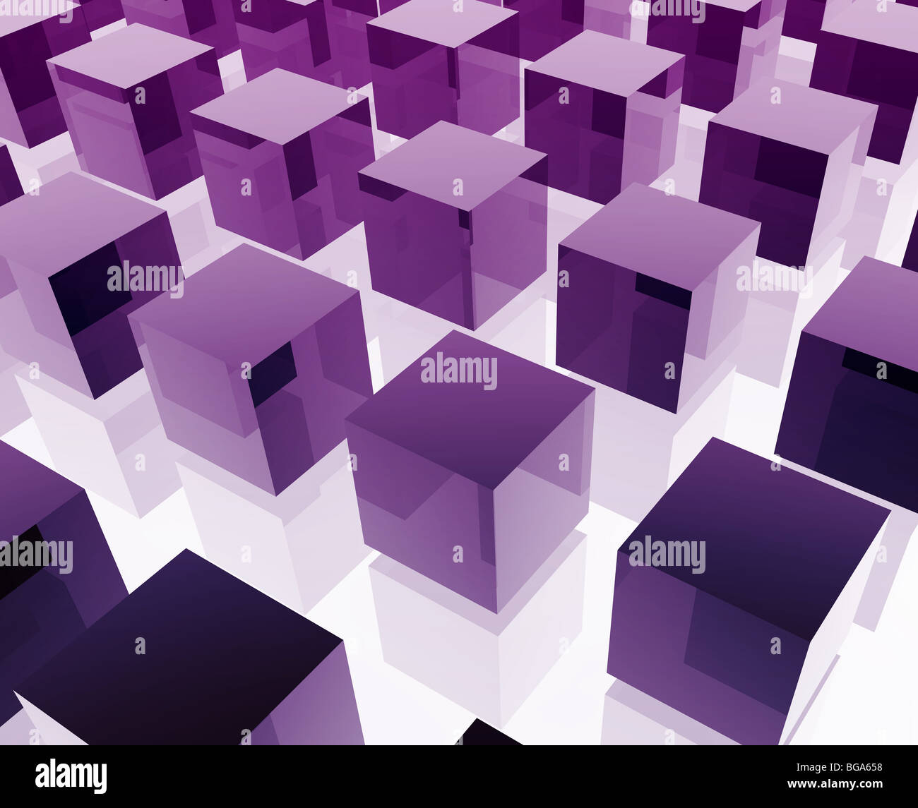 Cubes grid illustration glossy metal style isolated Stock Photo - Alamy