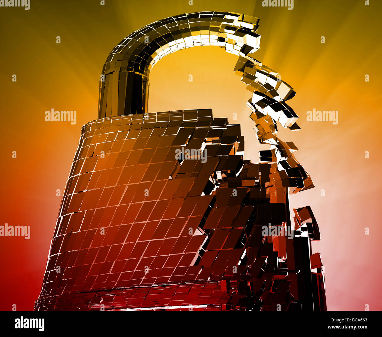 Hacking bypass compromised security with broken lock concept ...