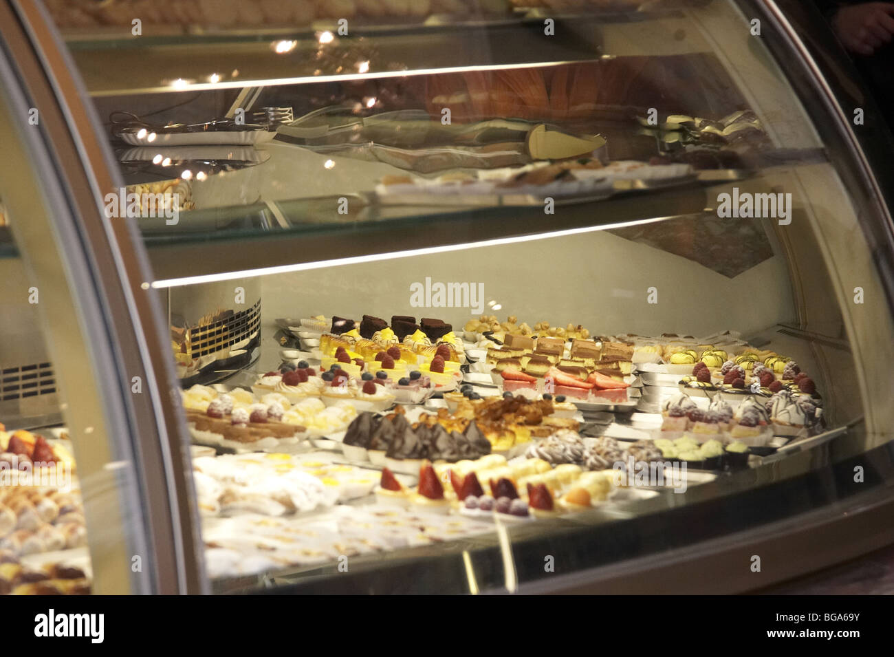 Counter display at bakers shop in Bergamo, Italy Stock Photo - Alamy