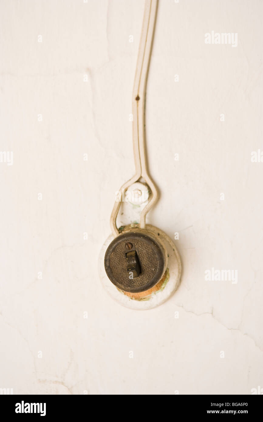 Old fashioned light switch on a wall, Venezuela Stock Photo - Alamy
