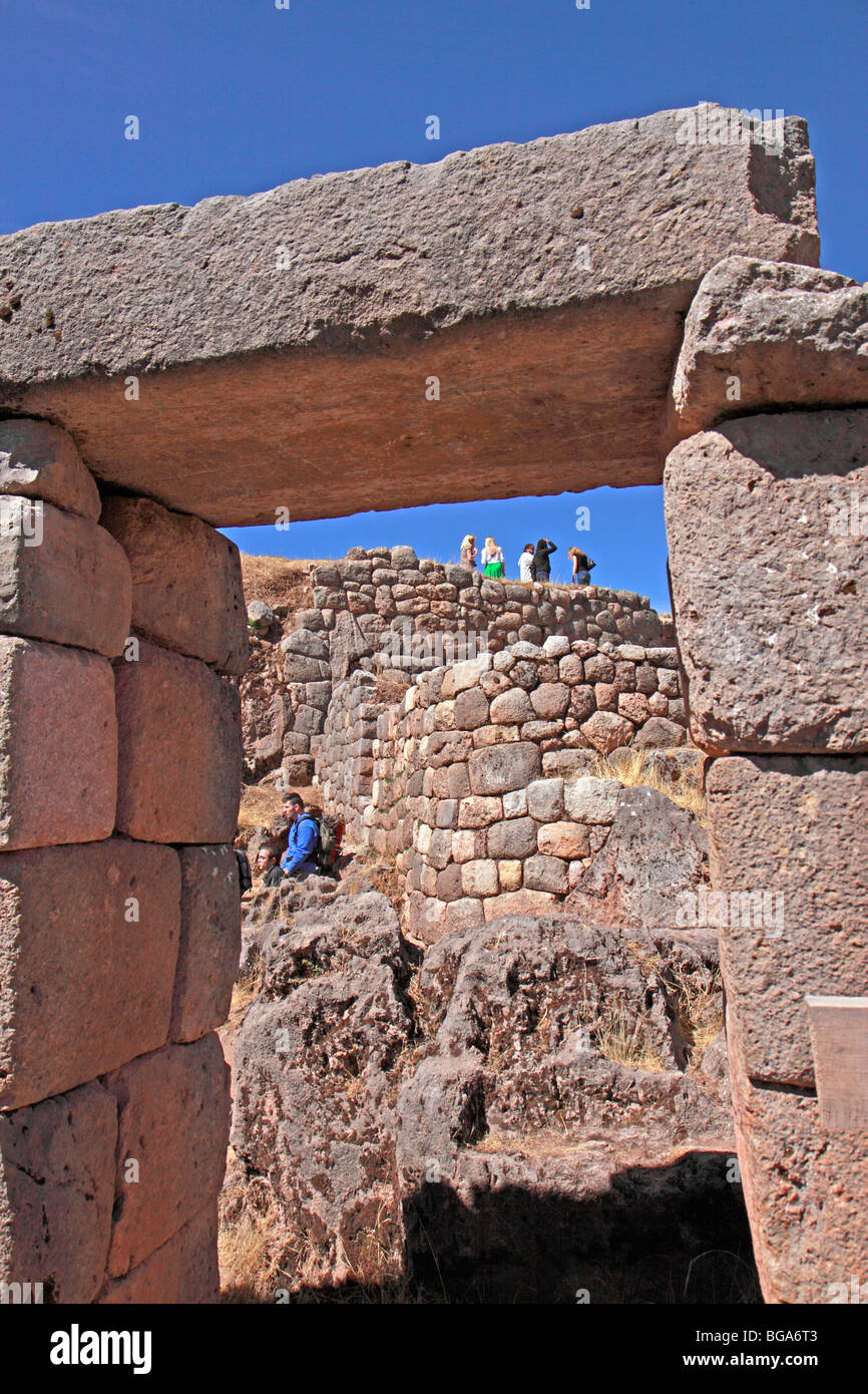 Inca Ruins of Puka Pukara, Cuzco, Andes, Peru, South America Stock ...