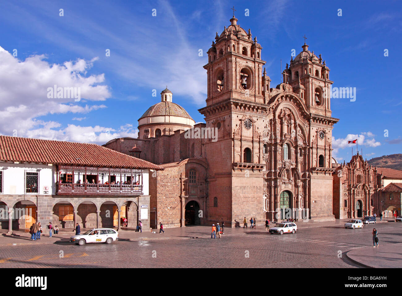 La Compania Church, Plaza Mayor, Cuzco, Andes, Peru, South America ...
