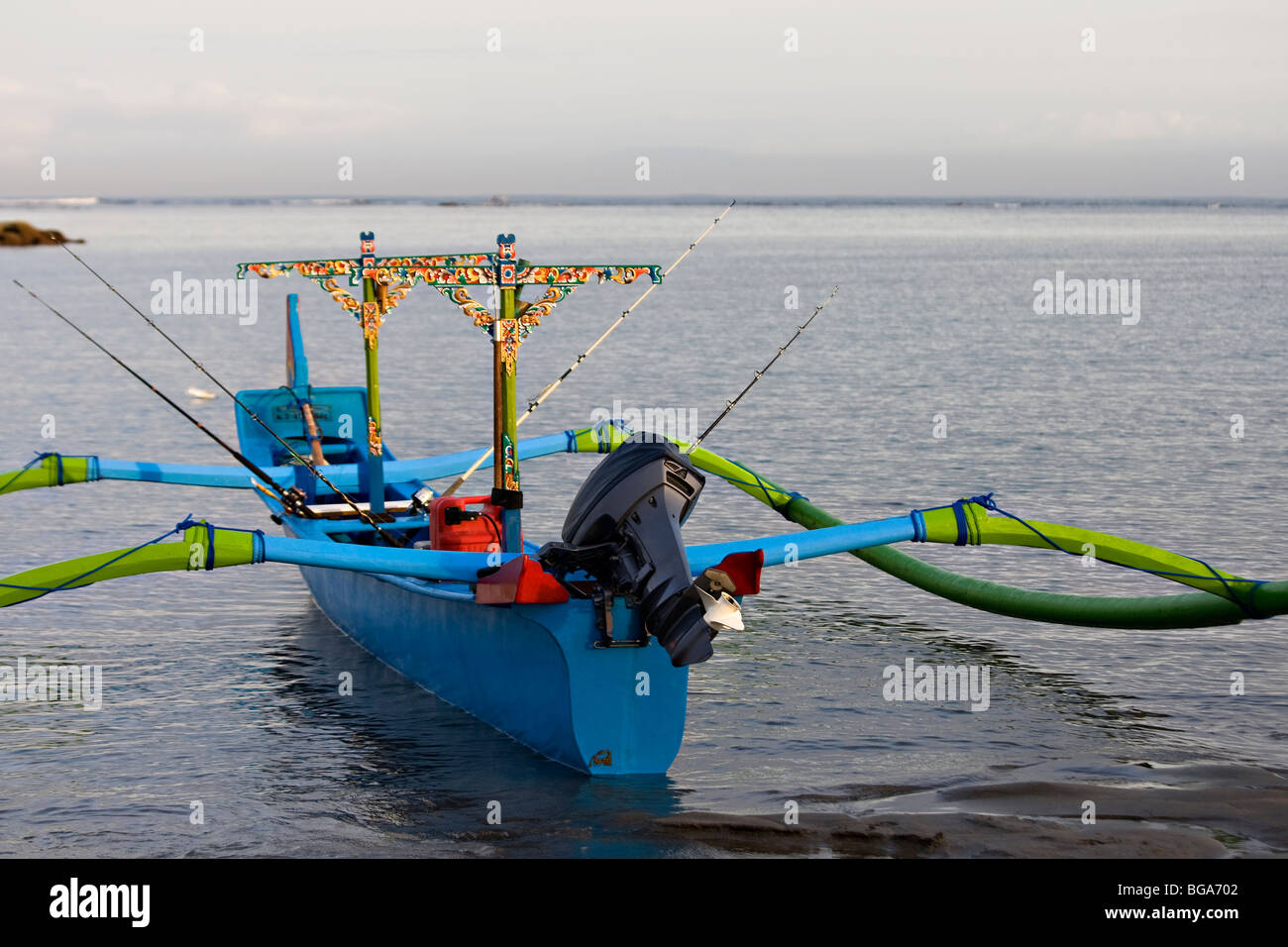 Fishing boat, Tuban Beach, Bali Stock Photo - Alamy