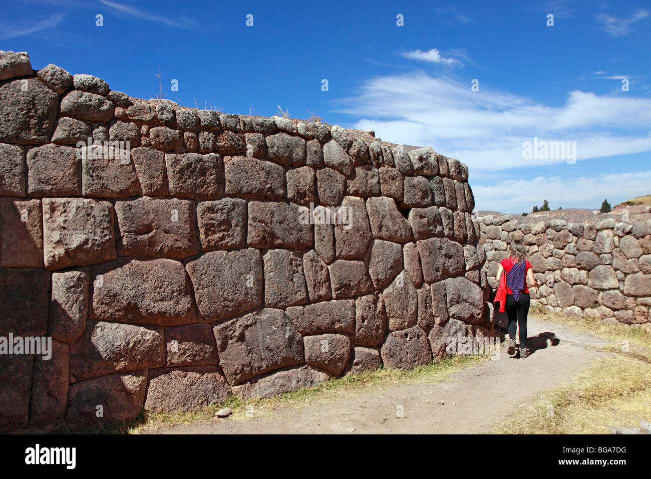 Inca Ruins of Puka Pukara, Cuzco, Andes, Peru, South America Stock ...