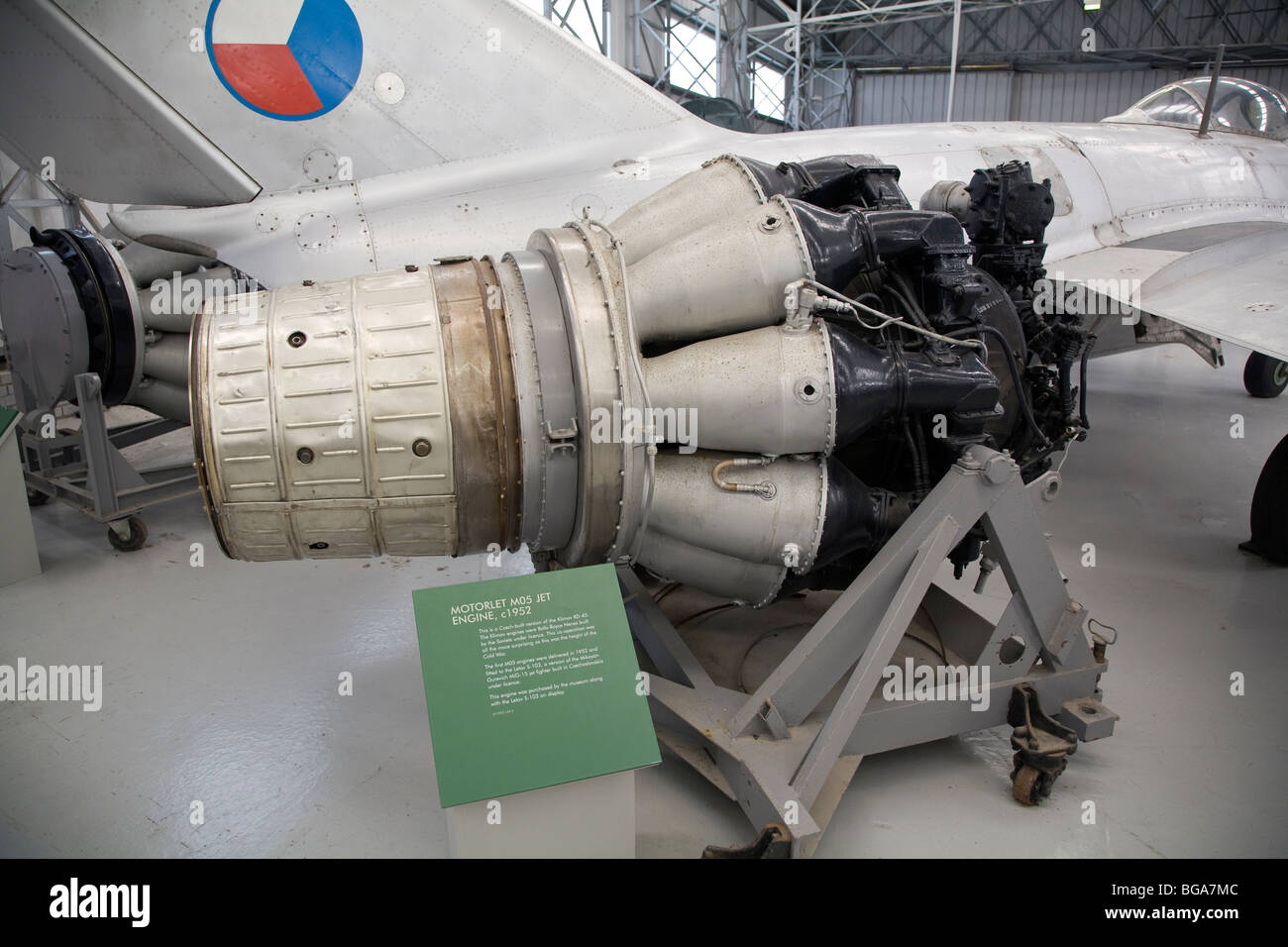 Motorlet M05 Jet Engine on stand at National Museum of Flight, East ...
