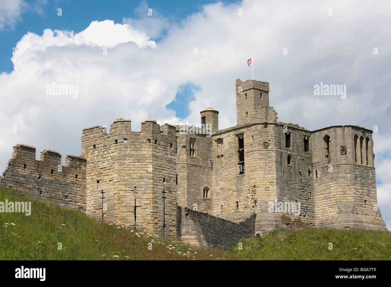 Walkworth castle; Northumberland, England Stock Photo - Alamy