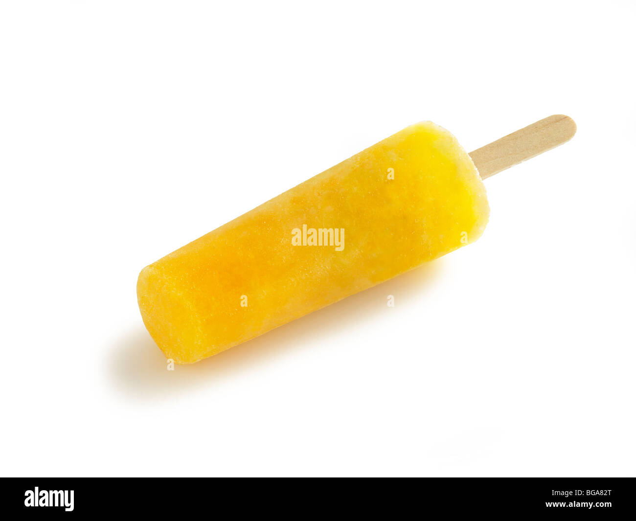 Orange popsicle on white Stock Photo - Alamy
