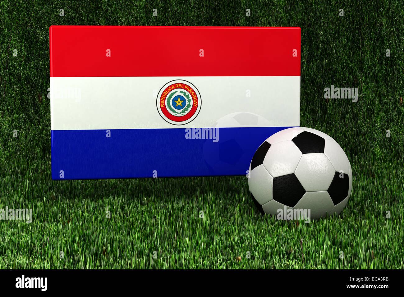 Paraguay soccer flag grass hi-res stock photography and images - Alamy