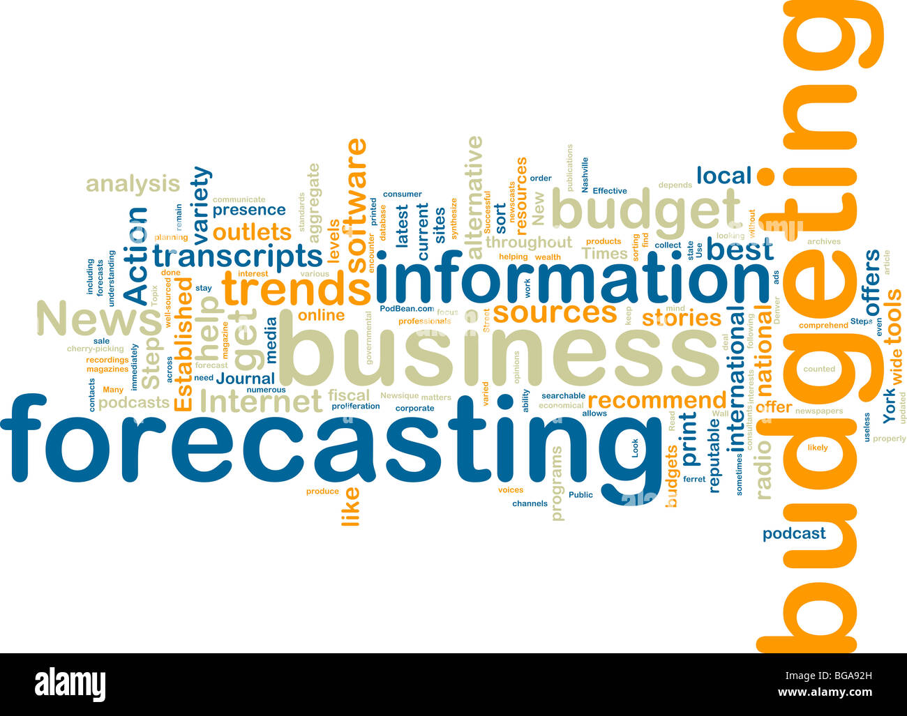Word cloud tags concept illustration of financial budgeting Stock Photo ...