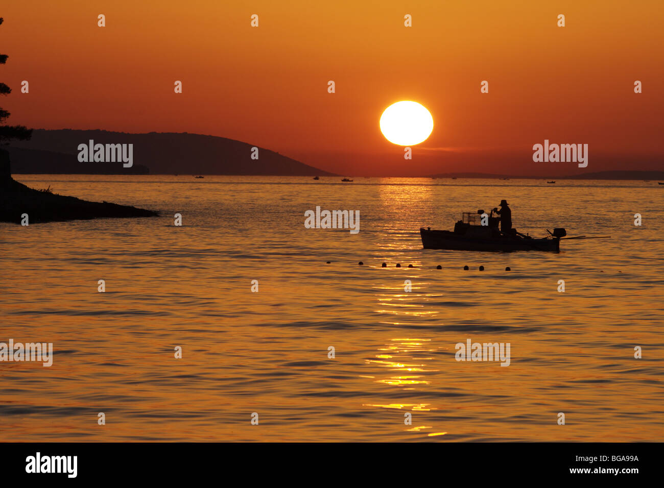 sunset, Brac island, Croatia Stock Photo - Alamy