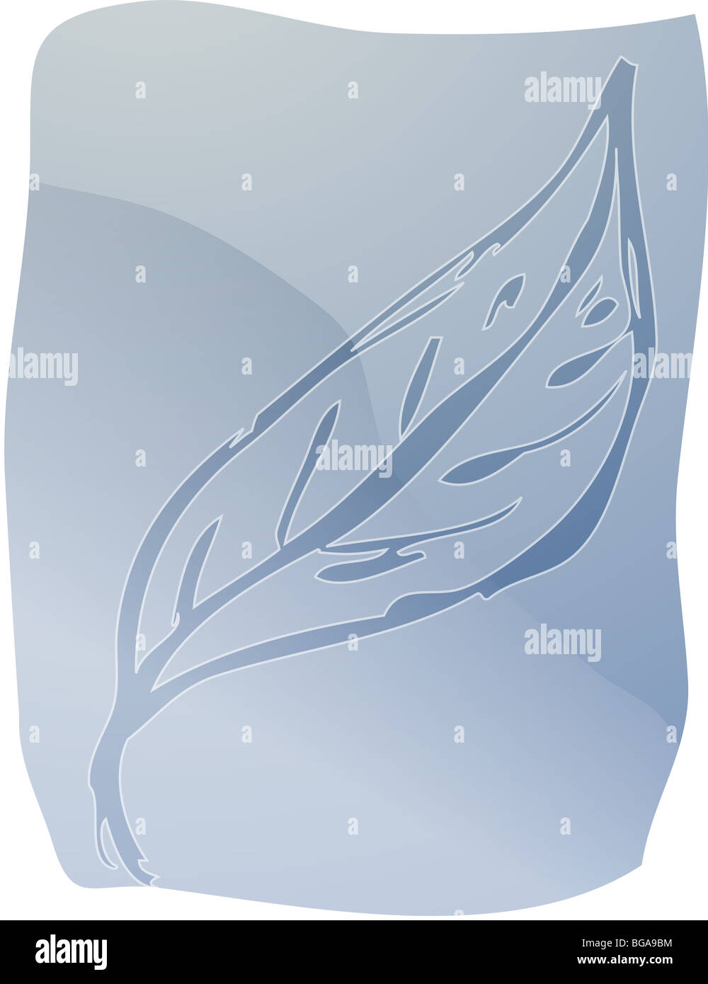 Illustration of a leaf smooth zen lineart Stock Photo - Alamy