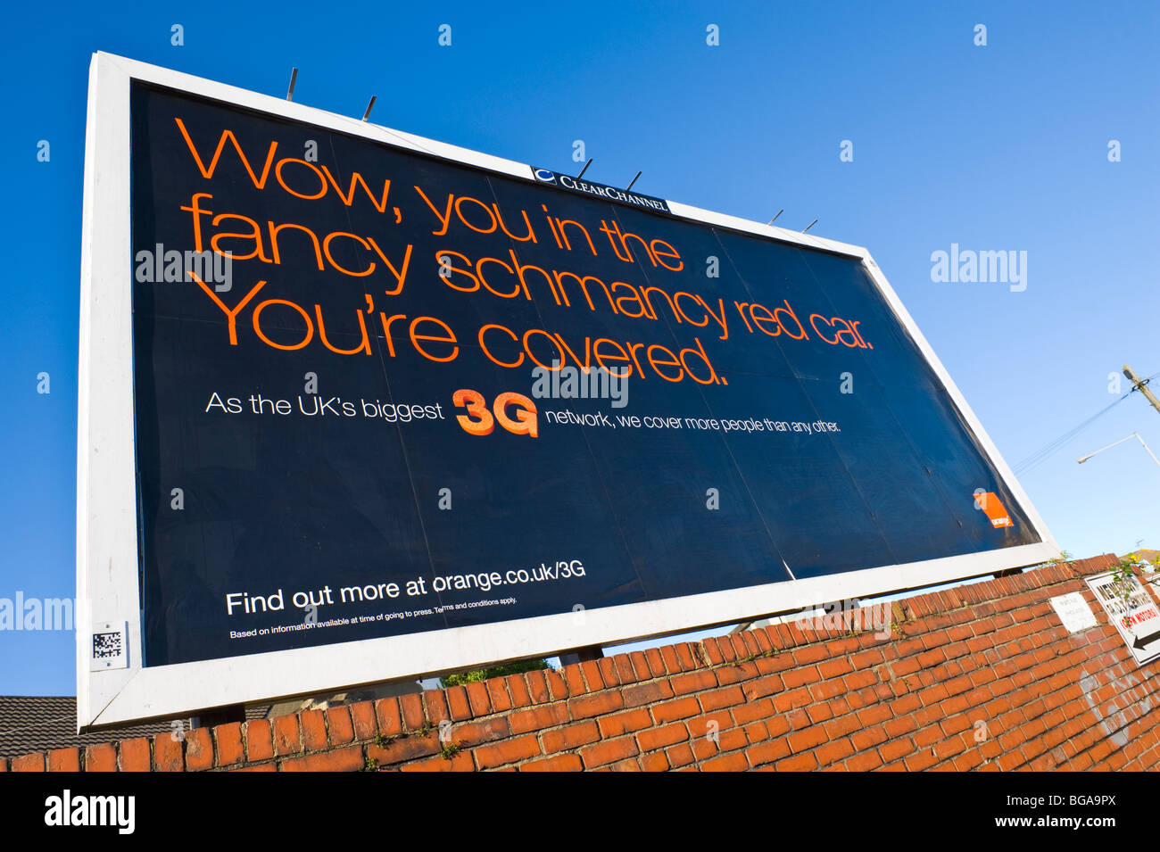 ClearChannel billboard site featuring poster for ORANGE 3G Network in ...