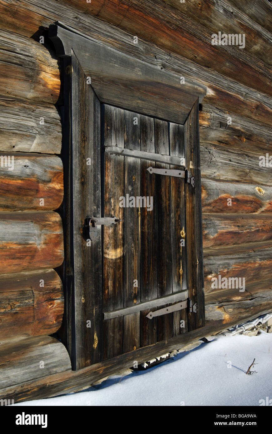 The old wooden door, Perm, Russia Stock Photo - Alamy