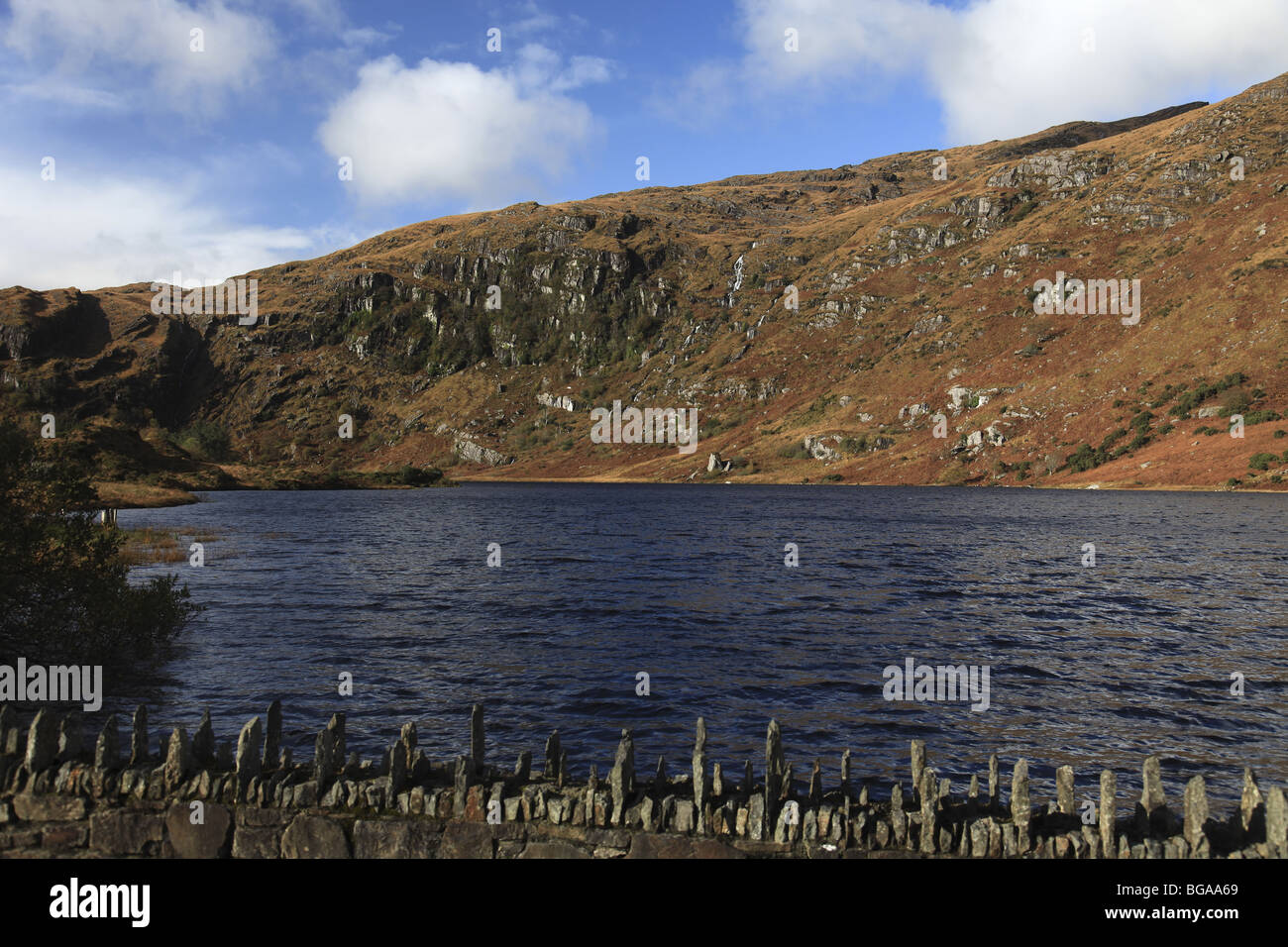 remote valley surrounded by high mountains in irelands unspoiled ...
