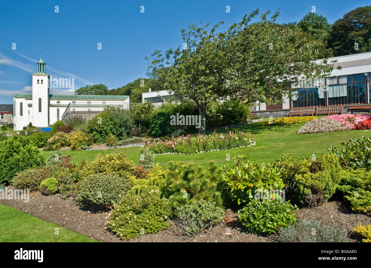 Gardens at the Corran Halls Oban Argyll & Bute Scotland Stock Photo - Alamy