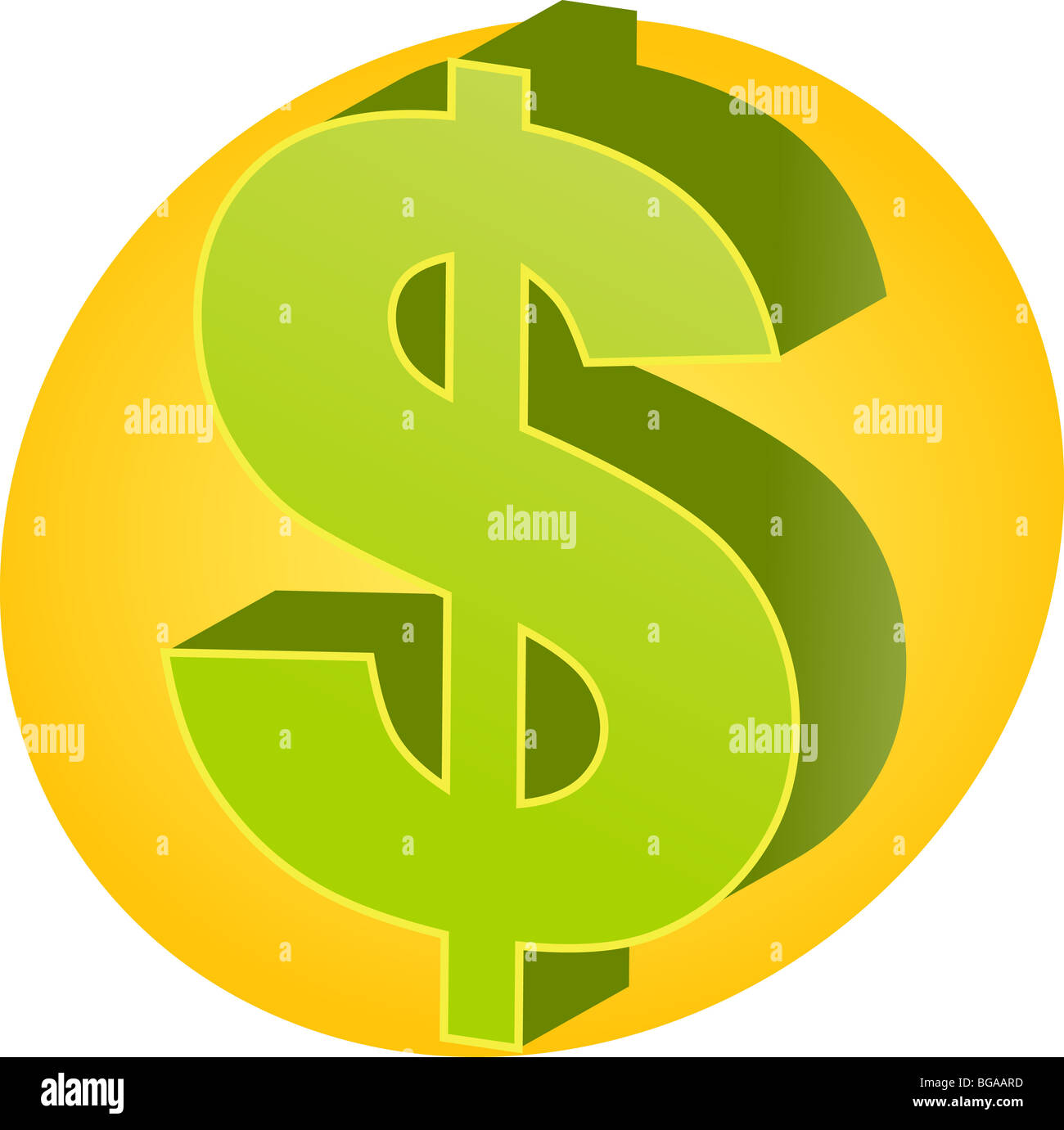 United States Dollar Currency symbol isometric illustration Stock Photo ...