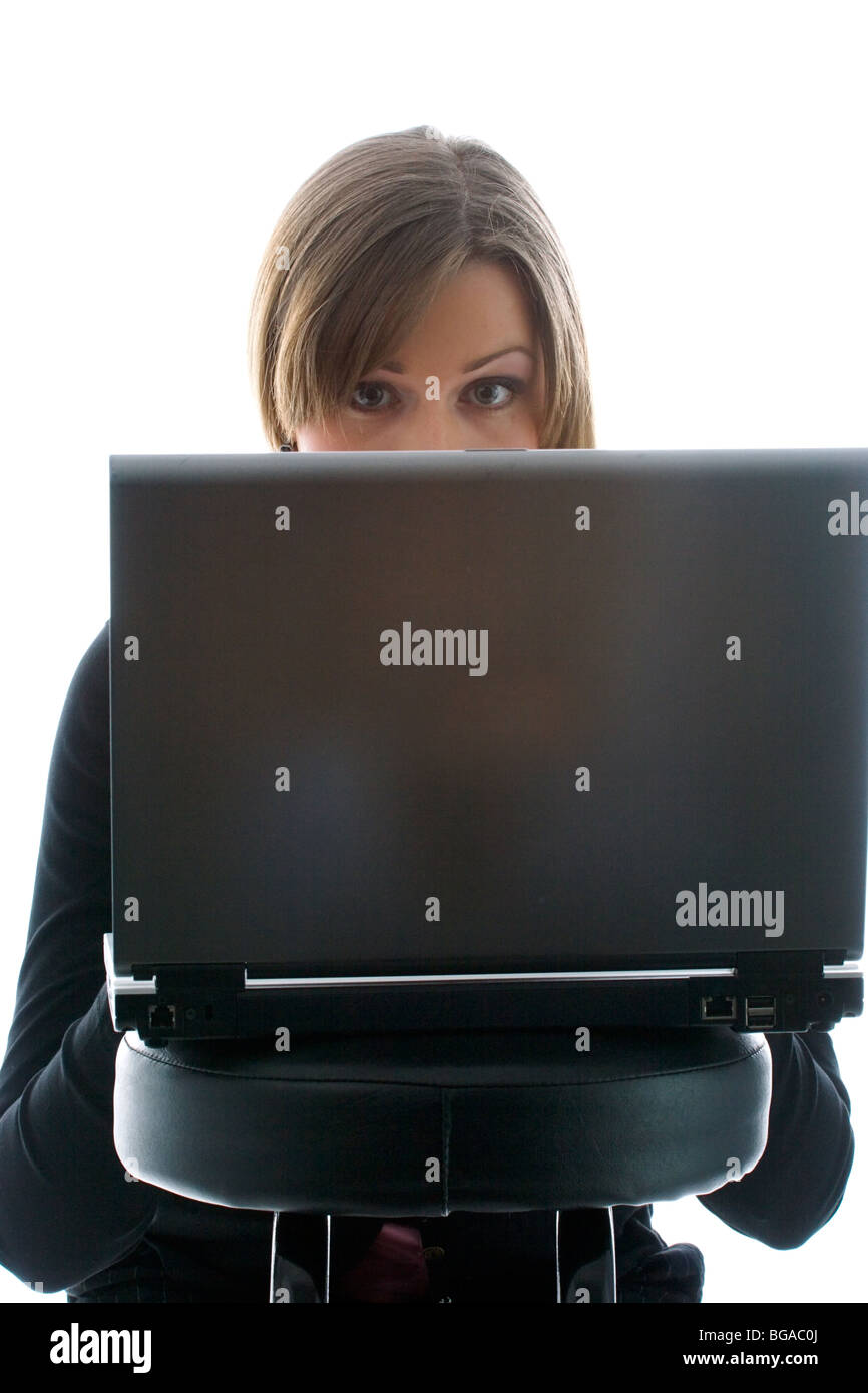 University student laptop behind screen hi-res stock photography and ...