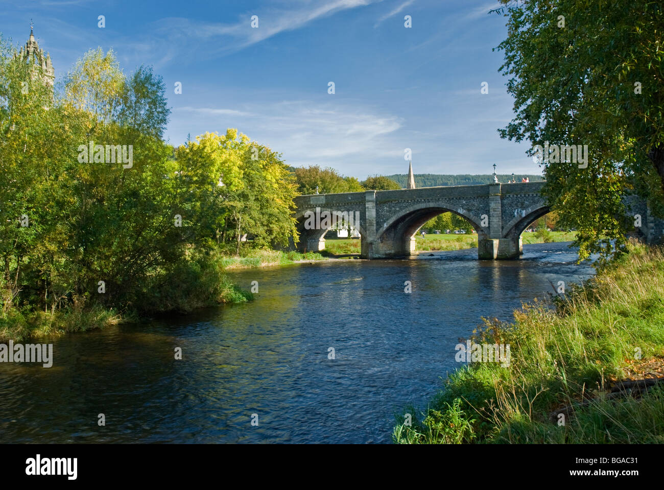 Bridge over the River Tweed at Peebles Scottish Borders Stock Photo - Alamy