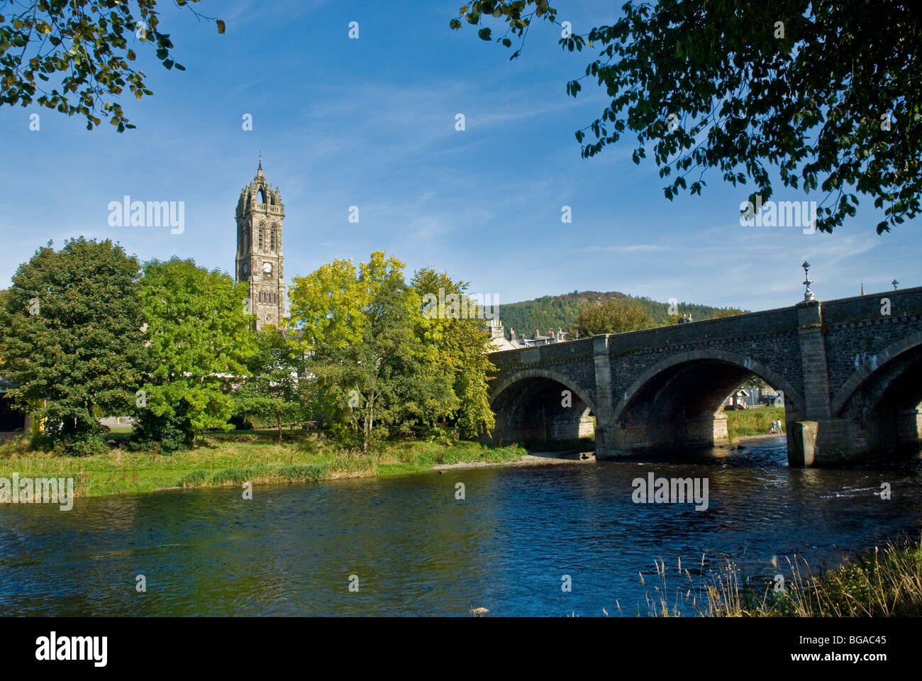 Bridge over the River Tweed at Peebles Scottish Borders Stock Photo - Alamy
