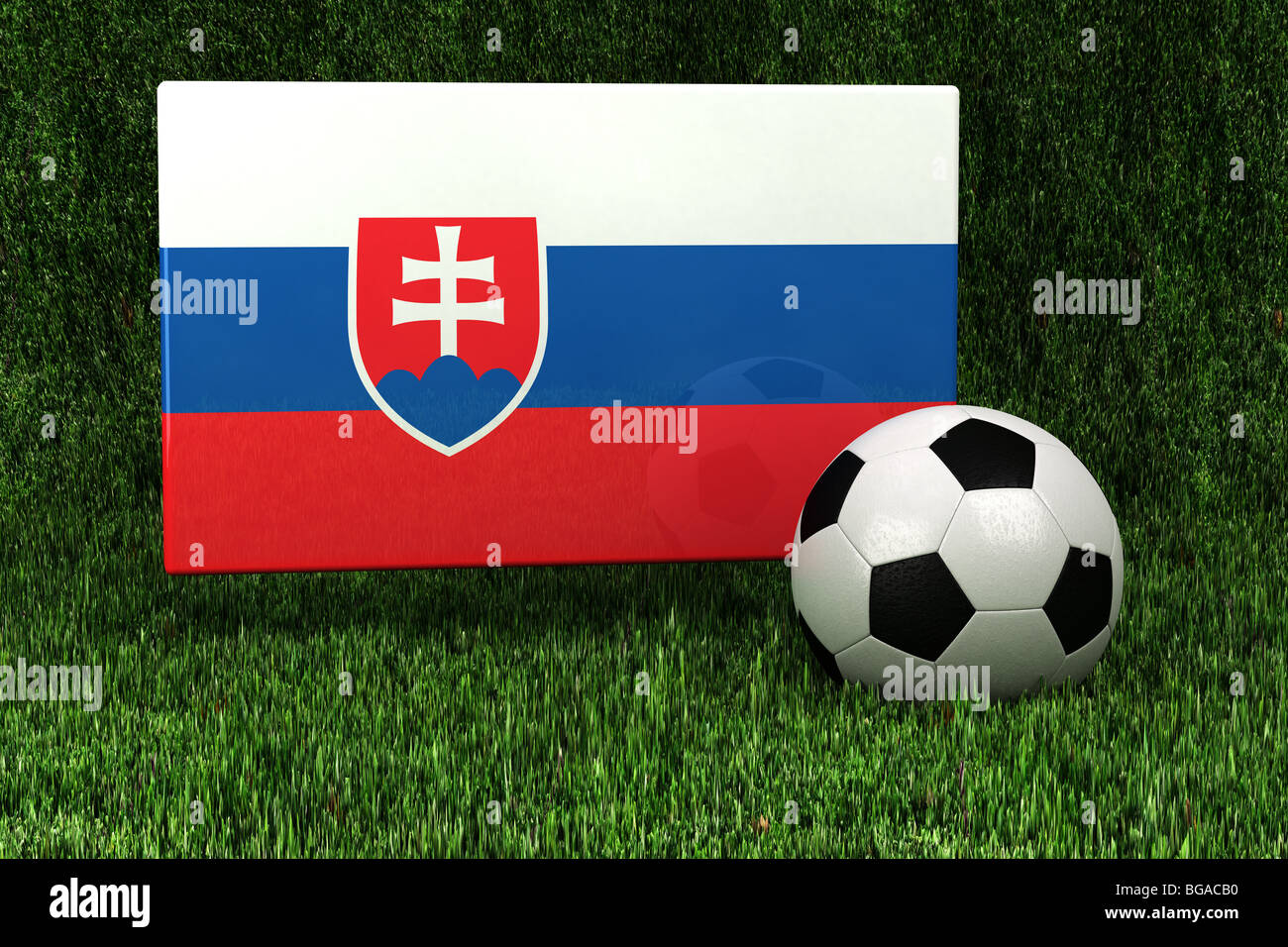 Flag of Slovakia with soccer ball Stock Photo - Alamy