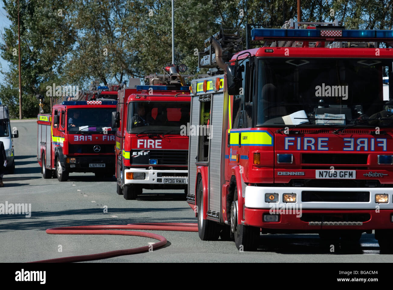 Three fire trucks hi-res stock photography and images - Alamy