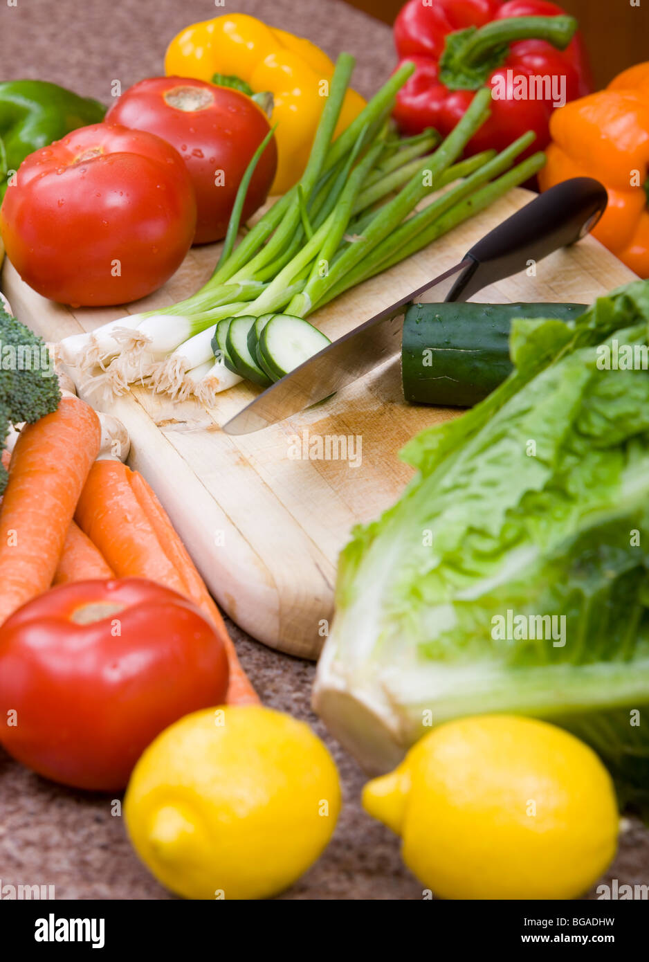 Person dicing vegetables hi-res stock photography and images - Alamy