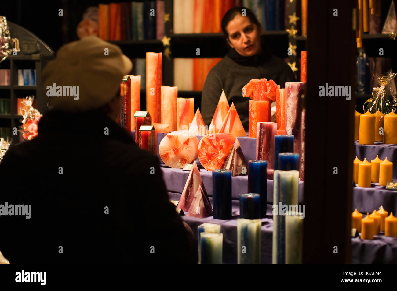 Candle stall traditional christmas market hi-res stock photography and ...