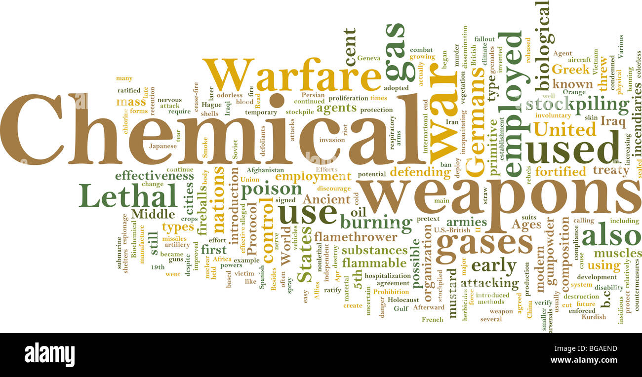 Word cloud concept illustration of chemical weapons Stock Photo - Alamy