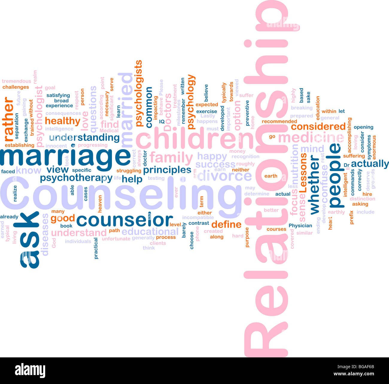 Word cloud concept illustration of relationship counseling Stock Photo ...
