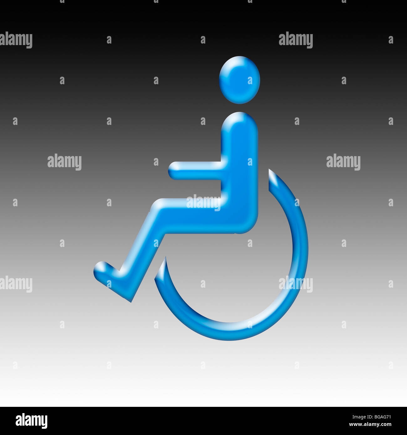 Blue disability sign hi-res stock photography and images - Alamy