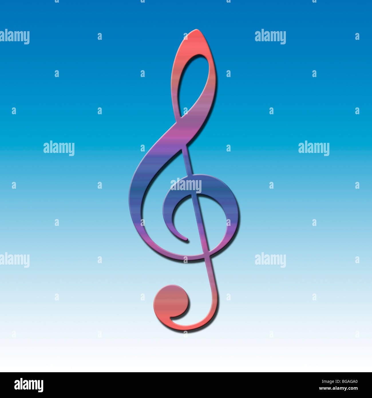 Musical Notes, Treble Clef Stock Photo - Alamy
