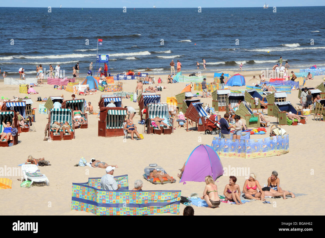 Baltic Sea beach, Swinoujscie in Poland Stock Photo - Alamy