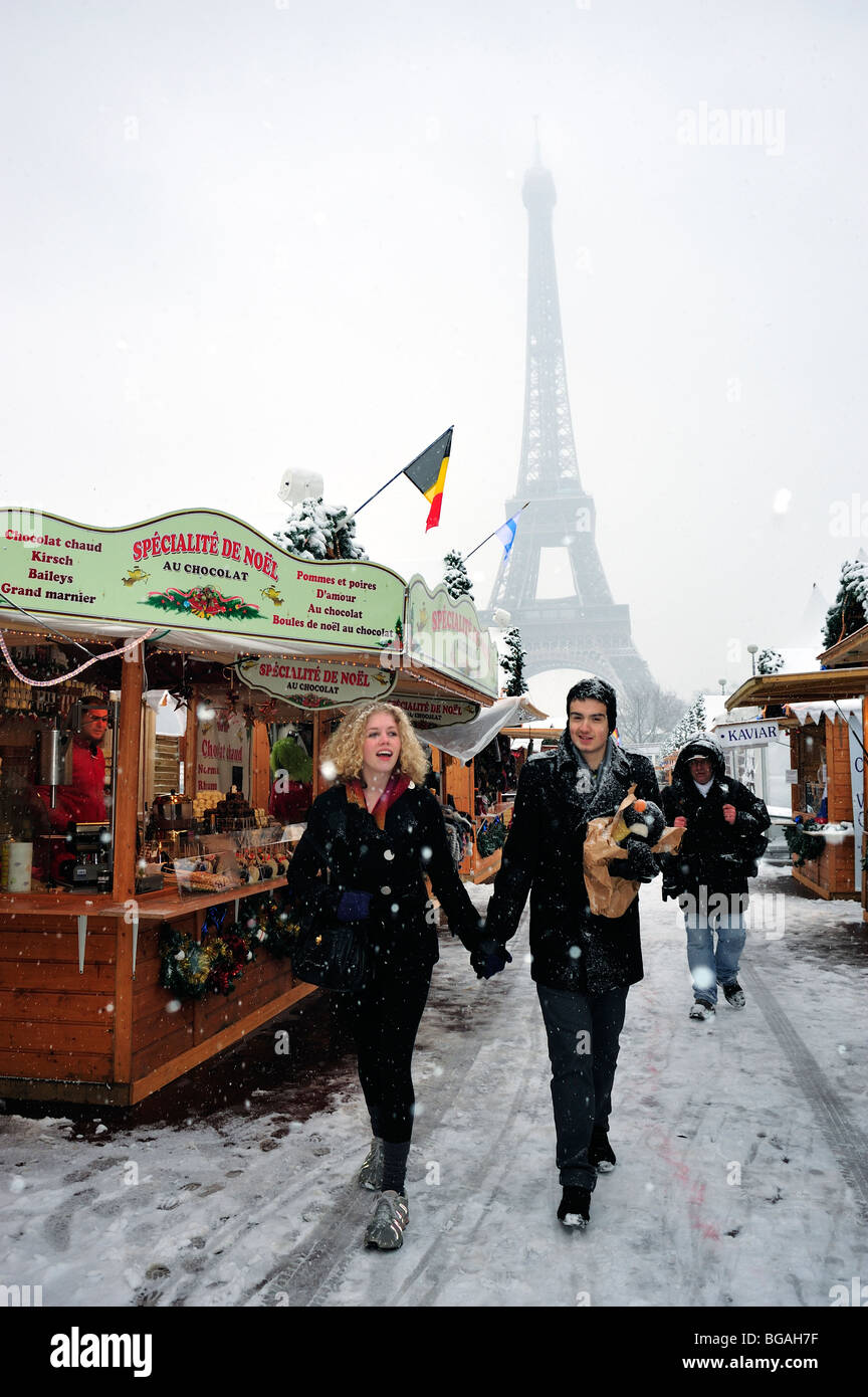 Christmas Market Paris Tower High Resolution Stock Photography and ...