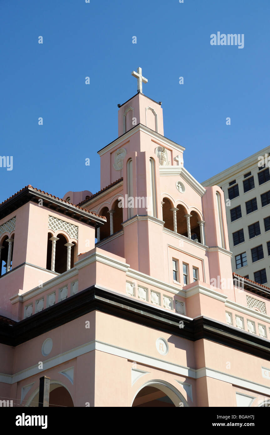 Gesu catholic Church from 1896, in Downtown Miami Stock Photo - Alamy