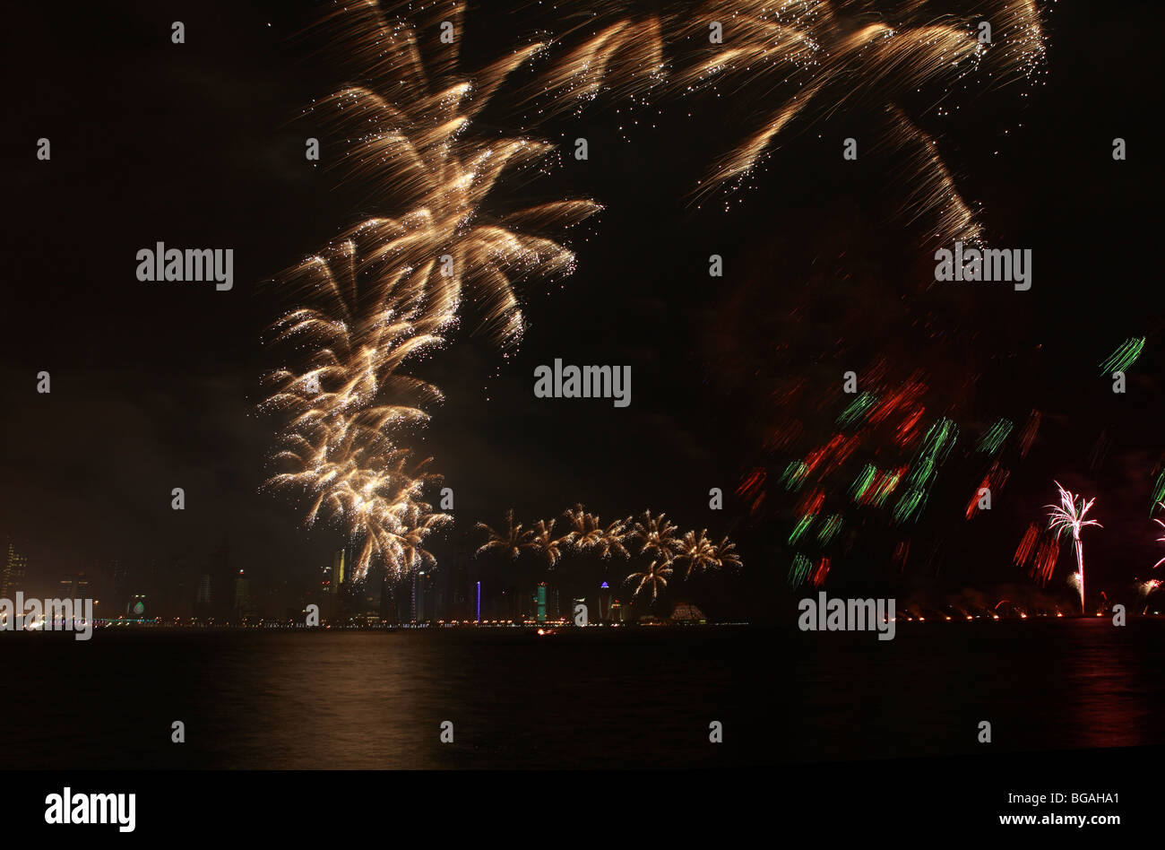 Doha fireworks hi-res stock photography and images - Alamy