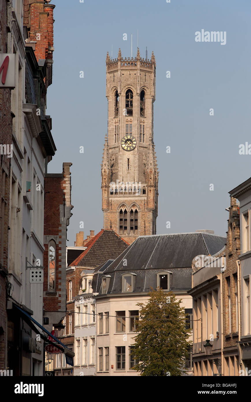 flanders city bruges brugge belgium ancient houses national tower watch ...