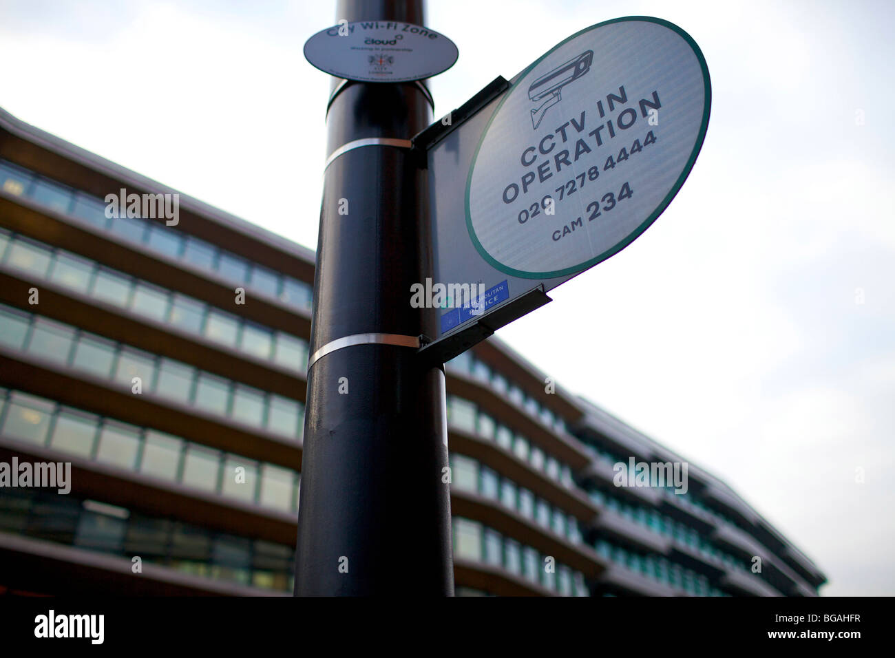 CCTV sign in London Stock Photo - Alamy