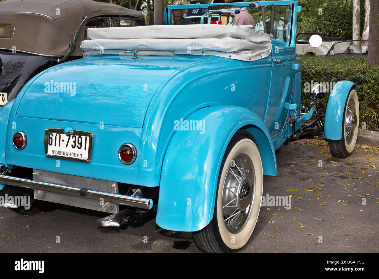 Ford Hot Rod convertible American motor car. Thailand S. E. Asia Stock ...