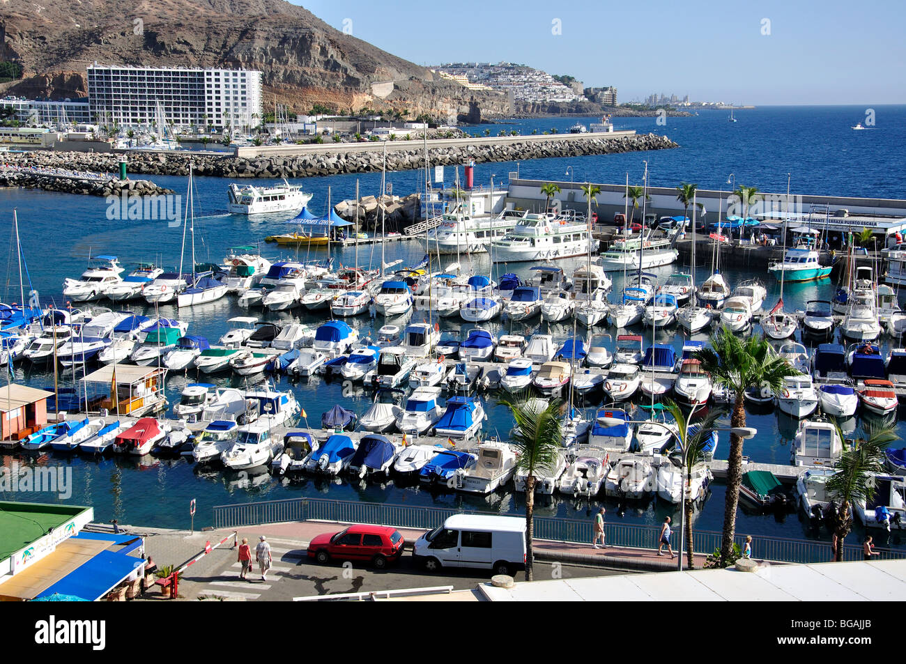 Marina view, Puerto Rico, Mogan Municipality, Gran Canaria, Canary ...