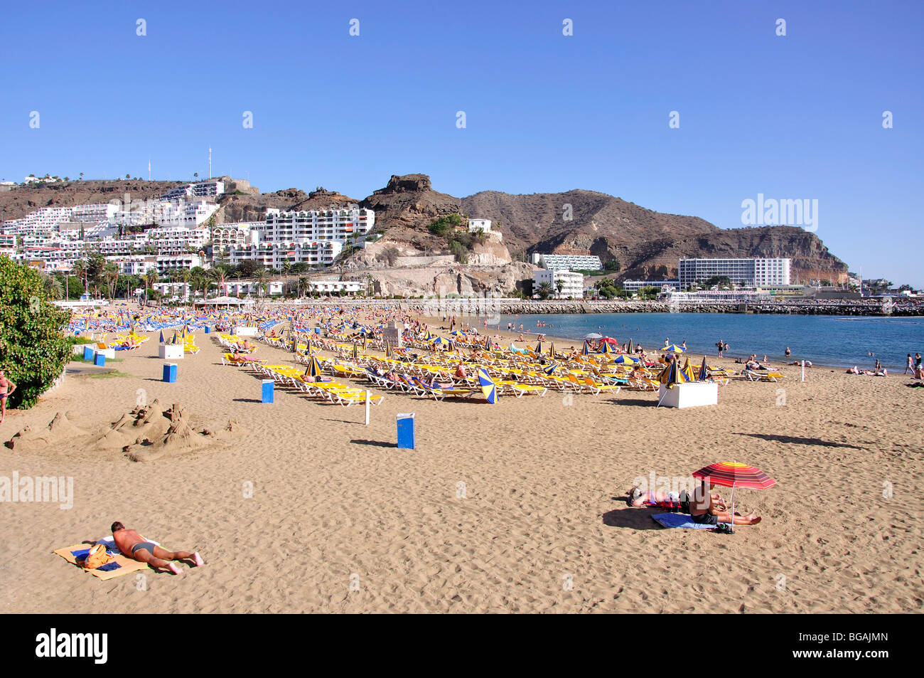 Beach resort view, Puerto Rico, Mogan Municipality, Gran Canaria ...